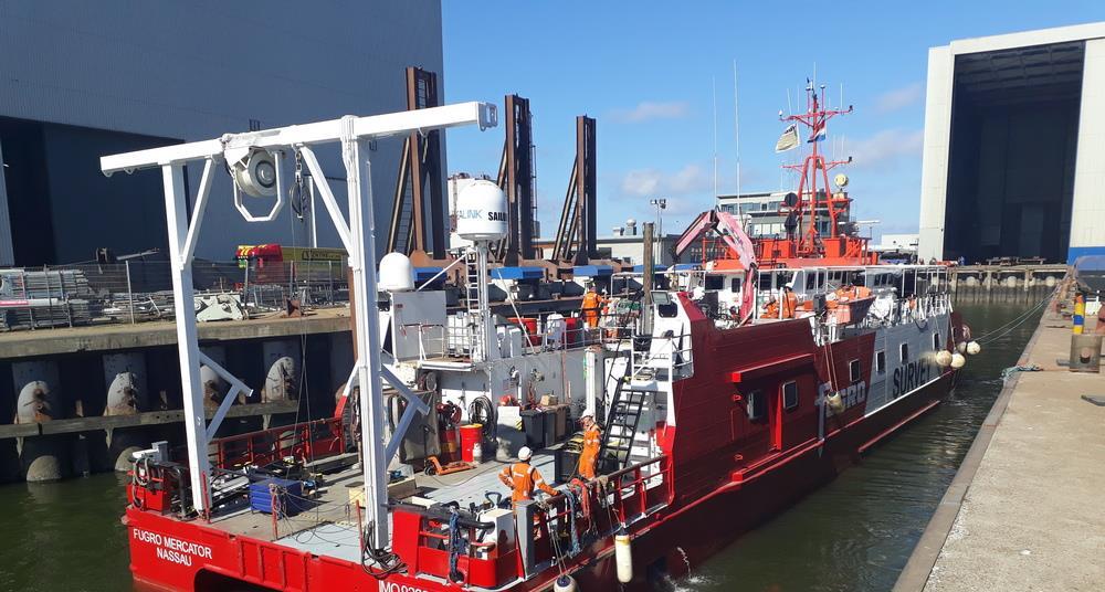Maintenance and repair for Fugro Mercator at Damen Shiprepair Harlingen ...