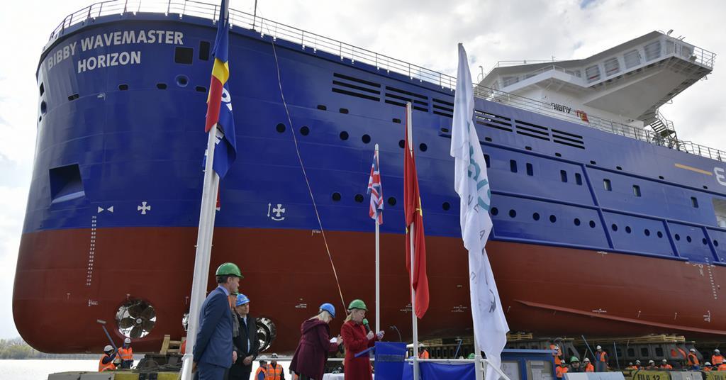 Bibby WaveMaster Horizon launched and named at Damen Shipyards Galati ...