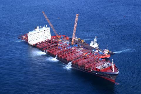 'MSC Napoli' is Refloated & Re-Beached | News | Maritime Journal